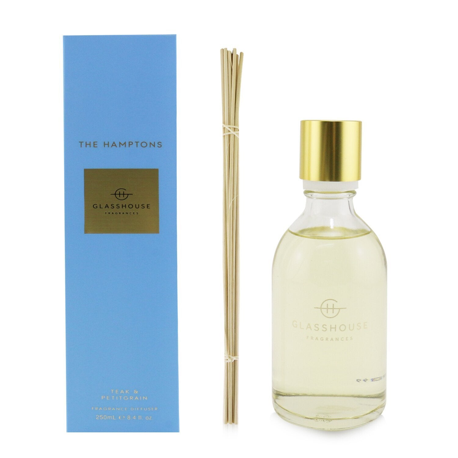 Glasshouse Diffuser - The Hamptons (Teak & Petitgrain) 250ml/8.4oz – Fresh Beauty Co. USA