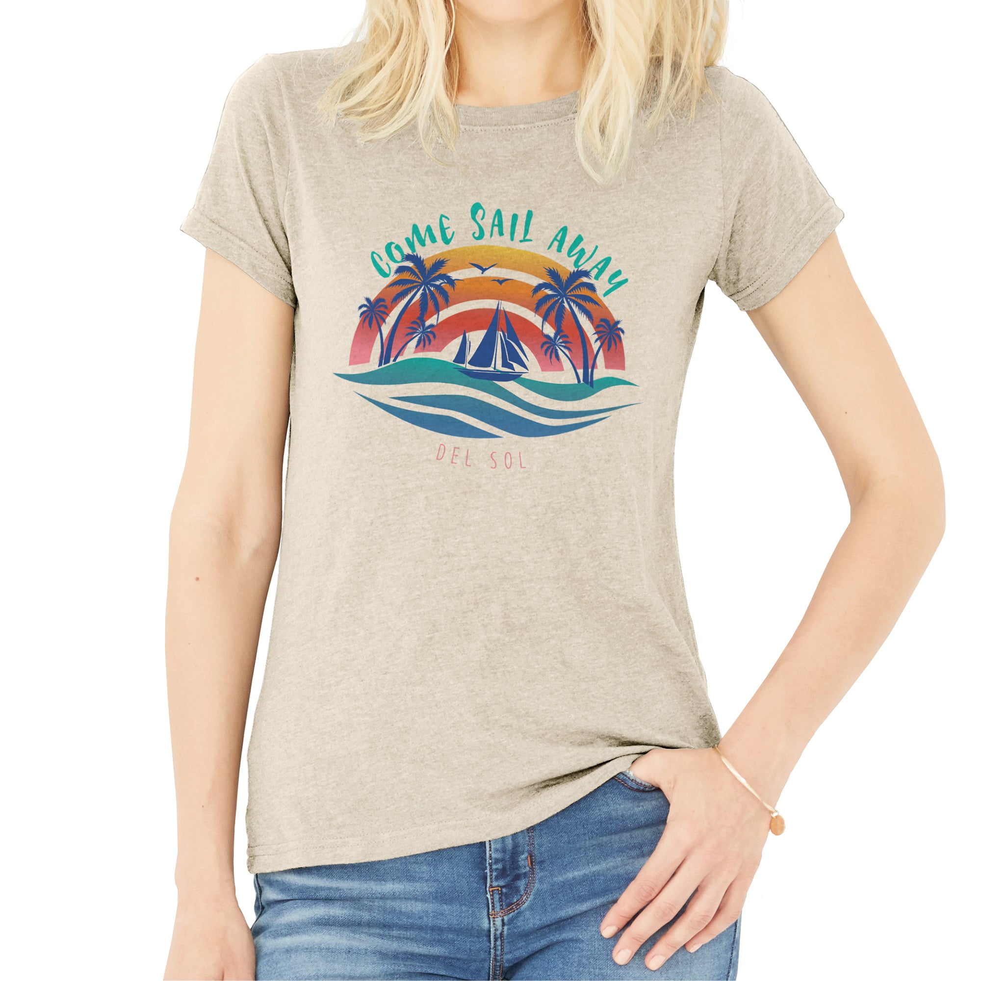 Delsol V-Neck Tee - Anchors Away by Delsol for Women - 1 Pc T-Shirt (XL ...