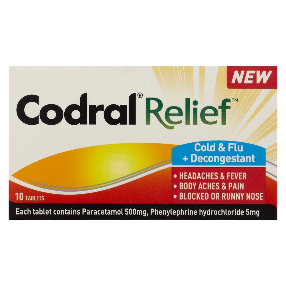 Codral Relief Cold & Flu + Decongestion 10 Tablets – Fresh Beauty Co. USA