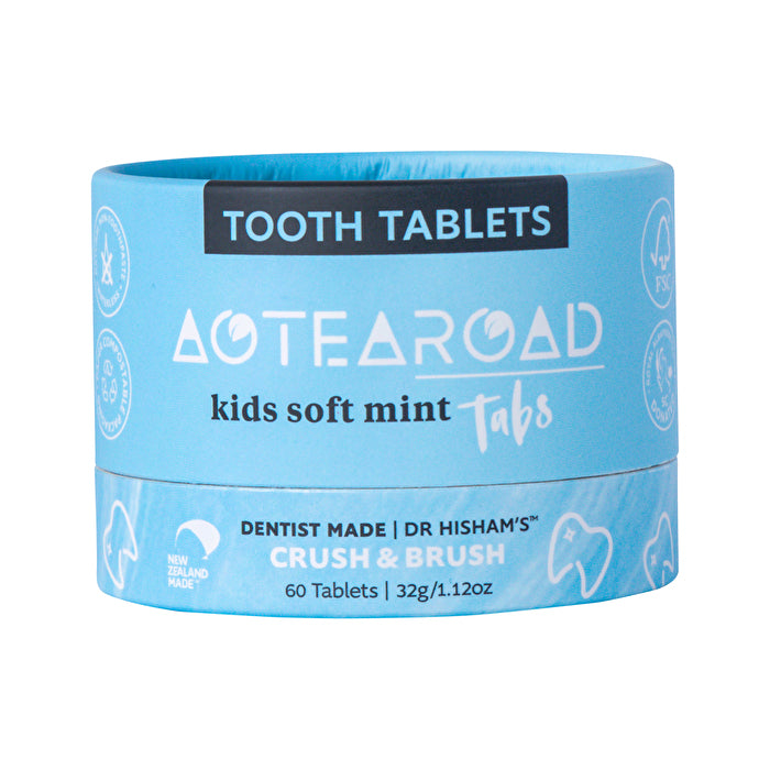 Aotearoad Tooth Tablets (Crush & Brush) Kids Soft Mint Tabs 60t – Fresh ...