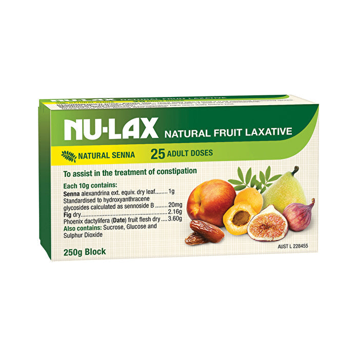 Nu-lax Nu-Lax Natural Fruit Laxative with Natural Senna Block 250g ...
